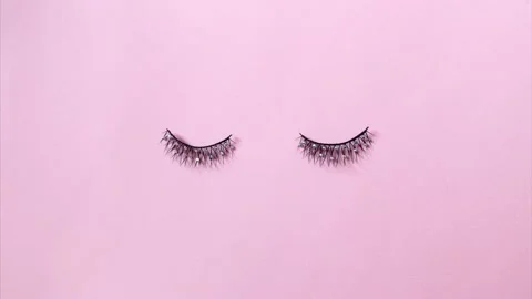 Female false eyelashes stop motion anima... | Stock Video | Pond5
