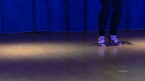female feet, dancing on stage, group dan... | Stock Video | Pond5