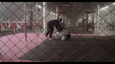 Female fighters practicing BJJ escape te... | Stock Video | Pond5
