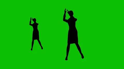 The female figure on a green screen | Stock Video | Pond5