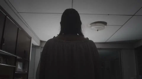 Female Ghost in white dress levitating f... | Stock Video | Pond5