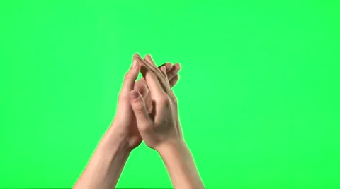 Female hand gestures on green screen | Stock Video | Pond5