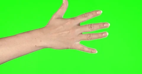 Female hand gestures on green screen: co... | Stock Video | Pond5