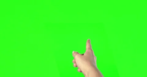 Female hand gestures on green screen: po... | Stock Video | Pond5