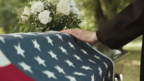 Female Hand Sliding on Casket Lid at Out... | Stock Video | Pond5