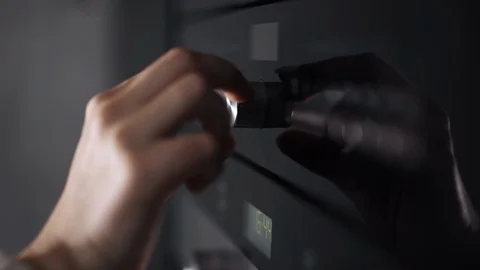 Female hand twist knob of handle on gas ... | Stock Video | Pond5