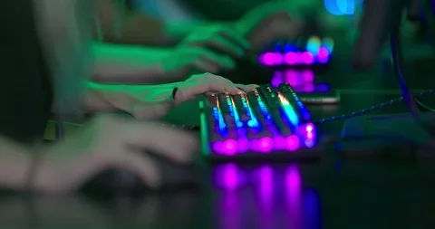 Female hands click on the buttons of the... | Stock Video | Pond5