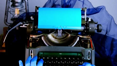 female hands in gloves press keyboard of... | Stock Video | Pond5