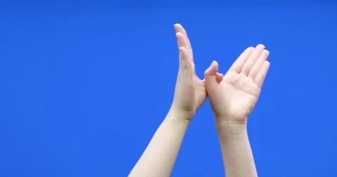 Female hands making gesture like bird f... | Stock Video | Pond5