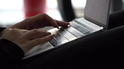 Female hands press keys on the keyboard ... | Stock Video | Pond5