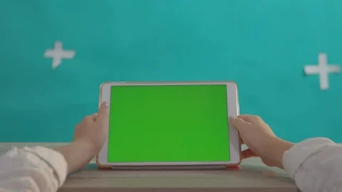 Female hands tapping with finger on tabl... | Stock Video | Pond5