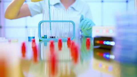 female laboratory assistant in a food la... | Stock Video | Pond5