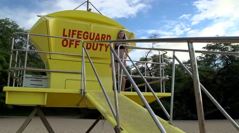 Female Lifeguard Stock Video Footage | Royalty Free Female Lifeguard ...