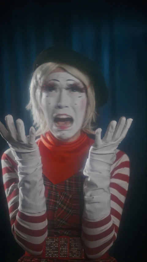 Female Mime Stock Footage ~ Royalty Free Stock Videos | Pond5