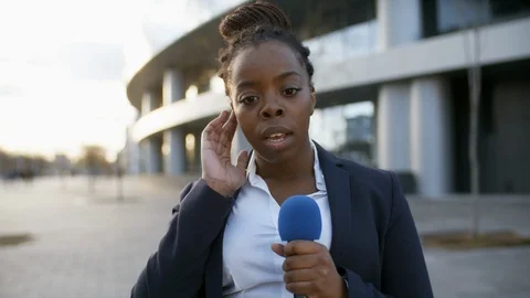 Female News Reporter Stock Video Footage | Royalty Free Female News ...