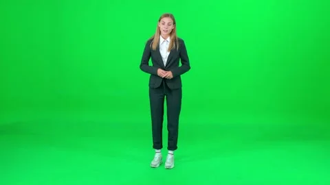 Female news reporter stands and speaks o... | Stock Video | Pond5