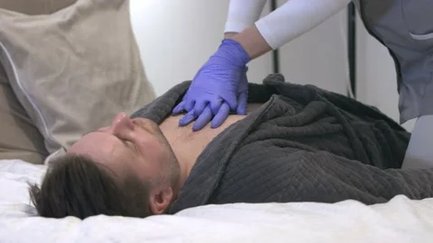 female nurse performing cardiac massage ... | Stock Video | Pond5