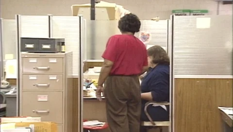 Female office Workers - 1990s archival s... | Stock Video | Pond5
