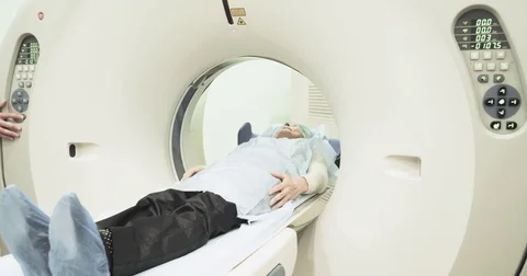 Female patient on CT MRI scanner 4k vide... | Stock Video | Pond5