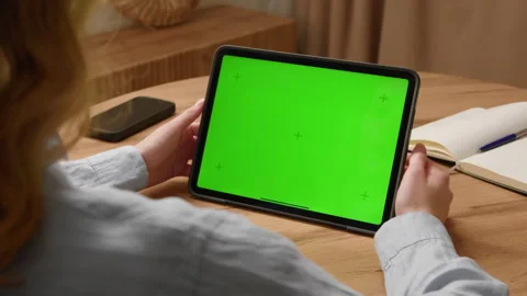 Female person click, touch, tap, press g... | Stock Video | Pond5