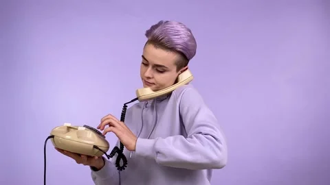 Female person using rotary telephone dia... | Stock Video | Pond5