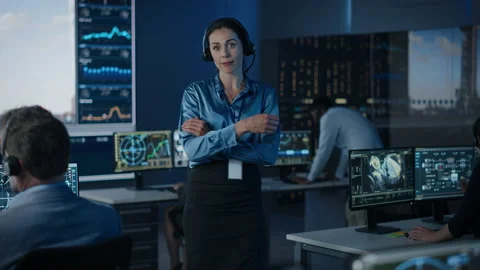Control Room Female Military Stock Videos – Royalty-Free HD & 4K Videos