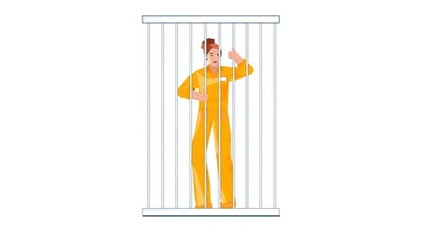 Female Prisoner Animation Stock Video Footage | Royalty Free Female ...