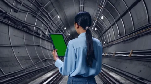 Female Professional Worker Use Green Scr... | Stock Video | Pond5