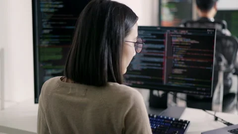 Dual Monitor Stock Footage ~ Royalty Free Stock Videos | Pond5