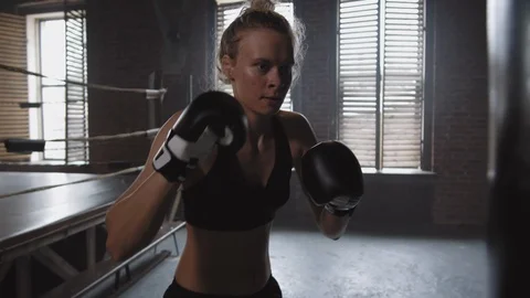 Muscular Female Boxing Stock Video Footage | Royalty Free Muscular ...