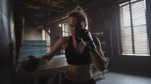 Muscular Female Boxing Stock Video Footage | Royalty Free Muscular ...