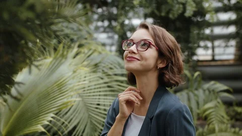 Female researcher standing in botanical ... | Stock Video | Pond5