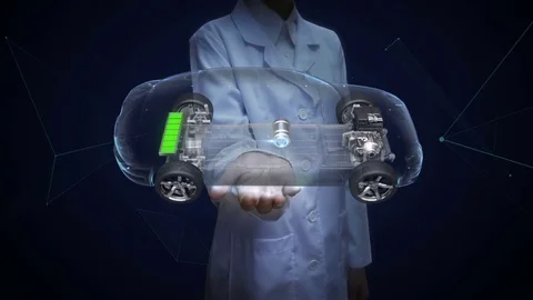 Female scientist palm, battery hybrid ca... | Stock Video | Pond5