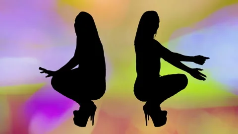 female shadow silhouette dancer | Stock Video | Pond5