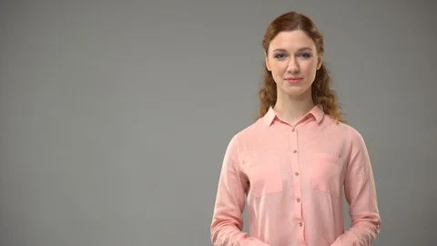 Female showing please in sign language, ... | Stock Video | Pond5