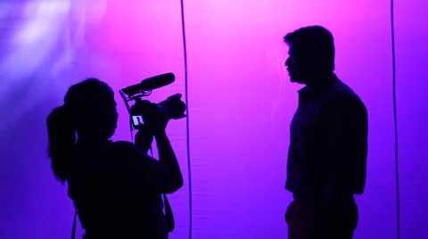 Silhouette Interview Stock Video Footage | Royalty Free Silhouette ...