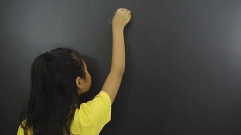 Female student drawing a question mark | Stock Video | Pond5