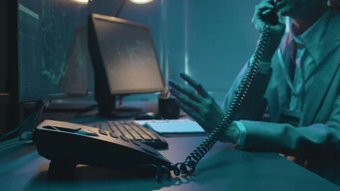 Female Surveillance Officer Typing and A... | Stock Video | Pond5