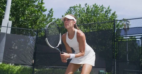 Female tennis player in slow motion | Stock Video | Pond5