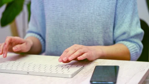 Slow Motion Typing Keyboard Stock Video Footage | Royalty Free Slow ...