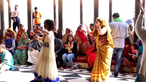 Females Group of Devotee Dancing During ... | Stock Video | Pond5
