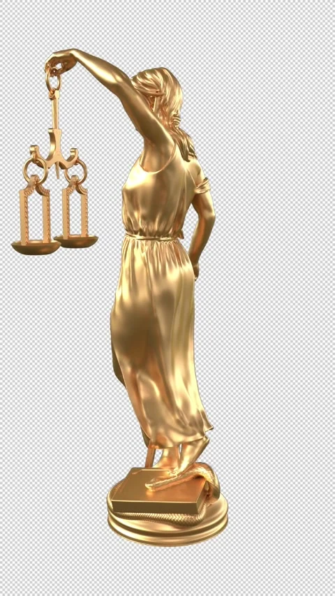 Femida bronze statue rotating - 3d rende... | Stock Video | Pond5