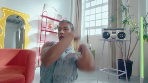 Feminine Dancer in Y2K Outfit and High H... | Stock Video | Pond5