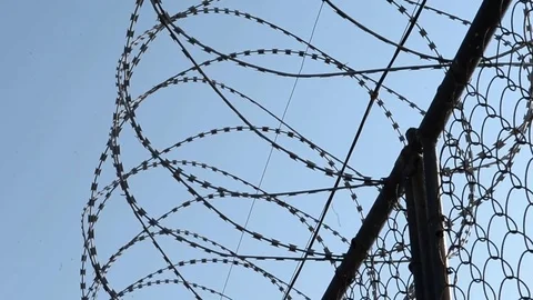 Fence in the prison of power of detentio... | Stock Video | Pond5