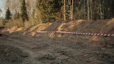 Fencing in the form of a signal white-re... | Stock Video | Pond5