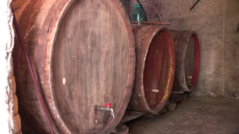 Fermentation process in vintage oak barr... | Stock Video | Pond5