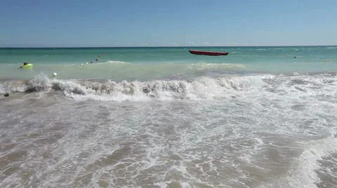 ferocious dramatic ocean breaking waves ... | Stock Video | Pond5