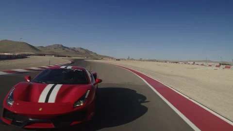 Ferrari 488 Pista on a racing track in L... | Stock Video | Pond5
