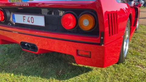 Ferrari F40 1980s supercar with engine s... | Stock Video | Pond5