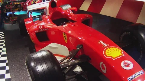 Ferrari Formula One Race Car On Display ... | Stock Video | Pond5